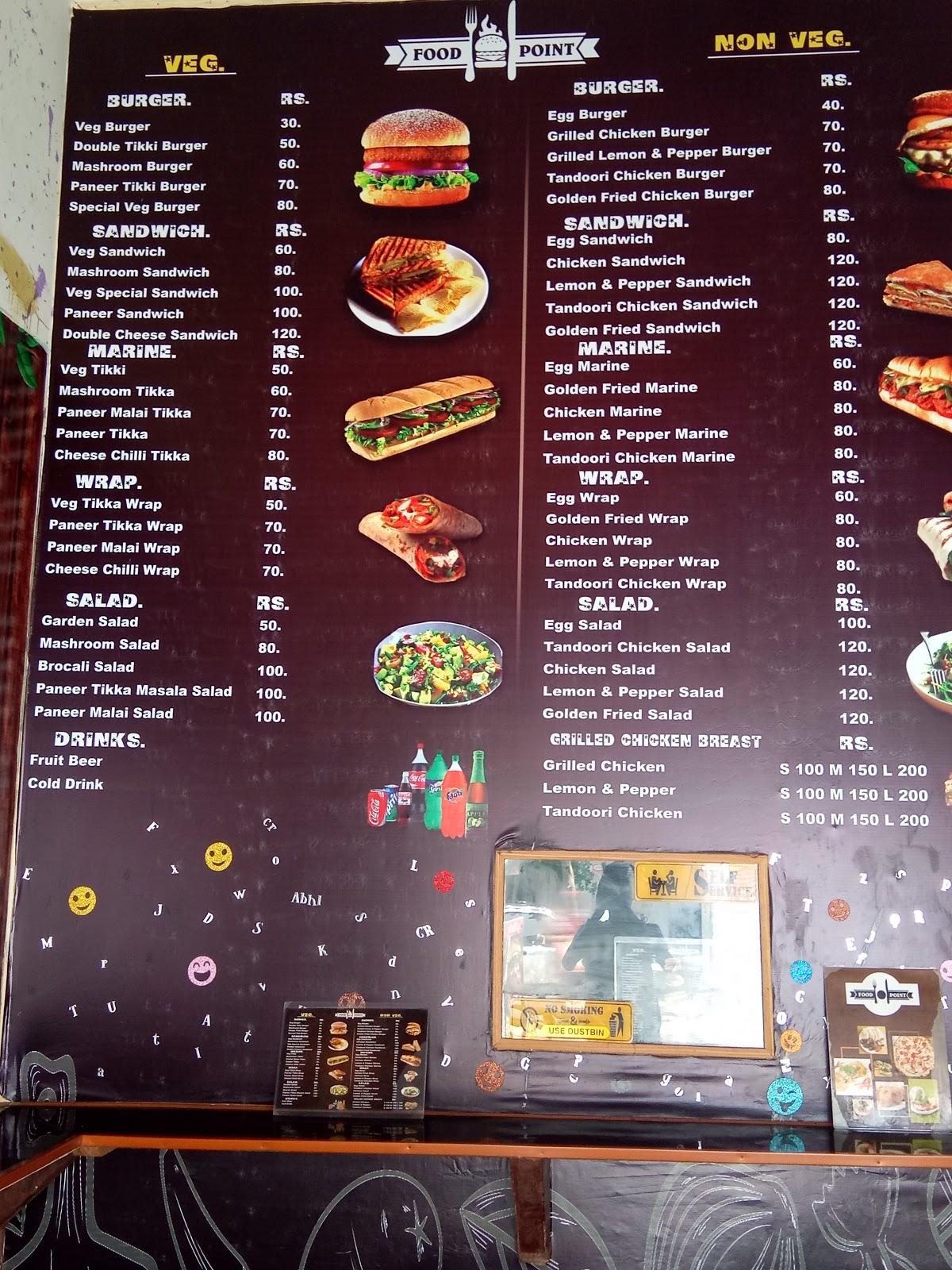 Menu at Food Point, Lohian Khas