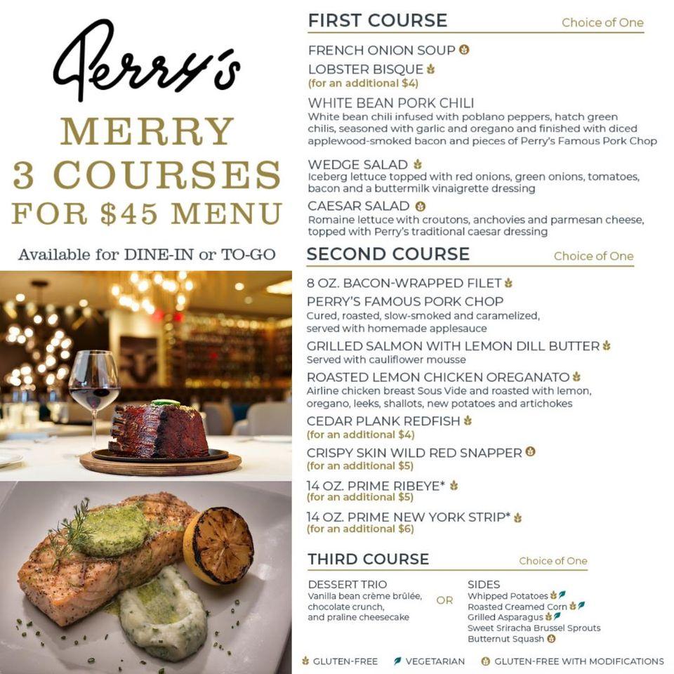 Menu at Perry's Steakhouse & Grille, Houston, W Gray St