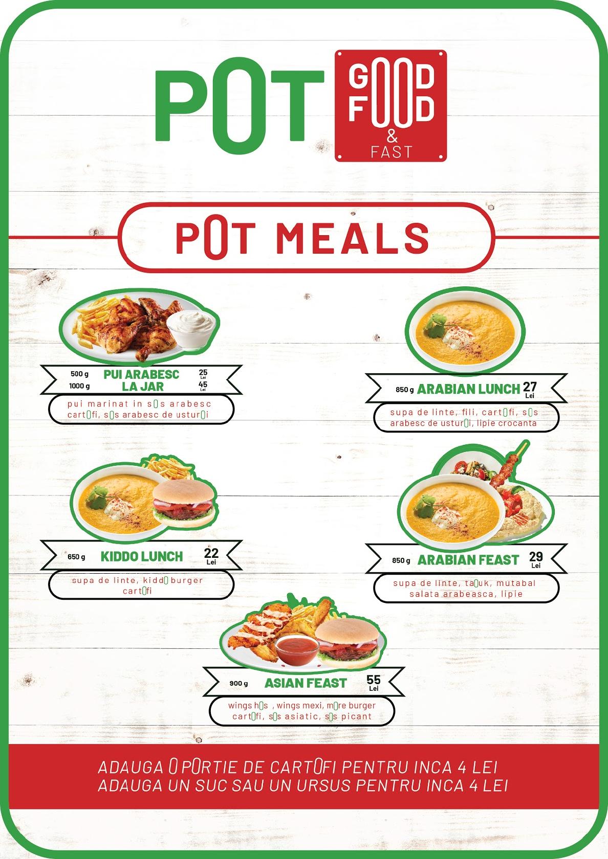 Menu at Pot Good Food, Bacău
