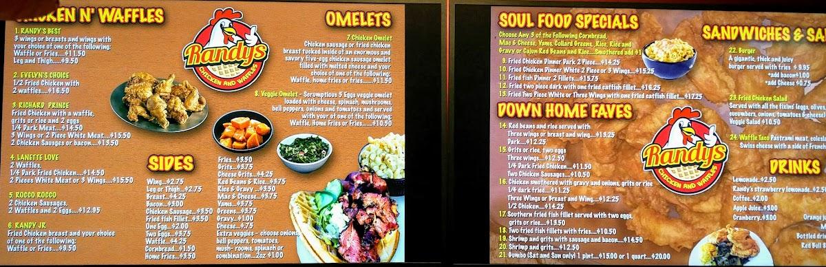 Menu at Randys Chicken And Waffles restaurant, Lancaster