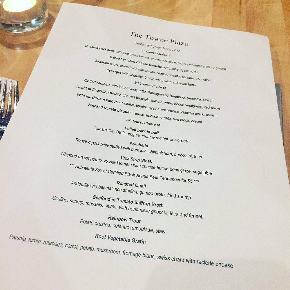 Menu at The Towne Plaza pub & bar, Traverse City