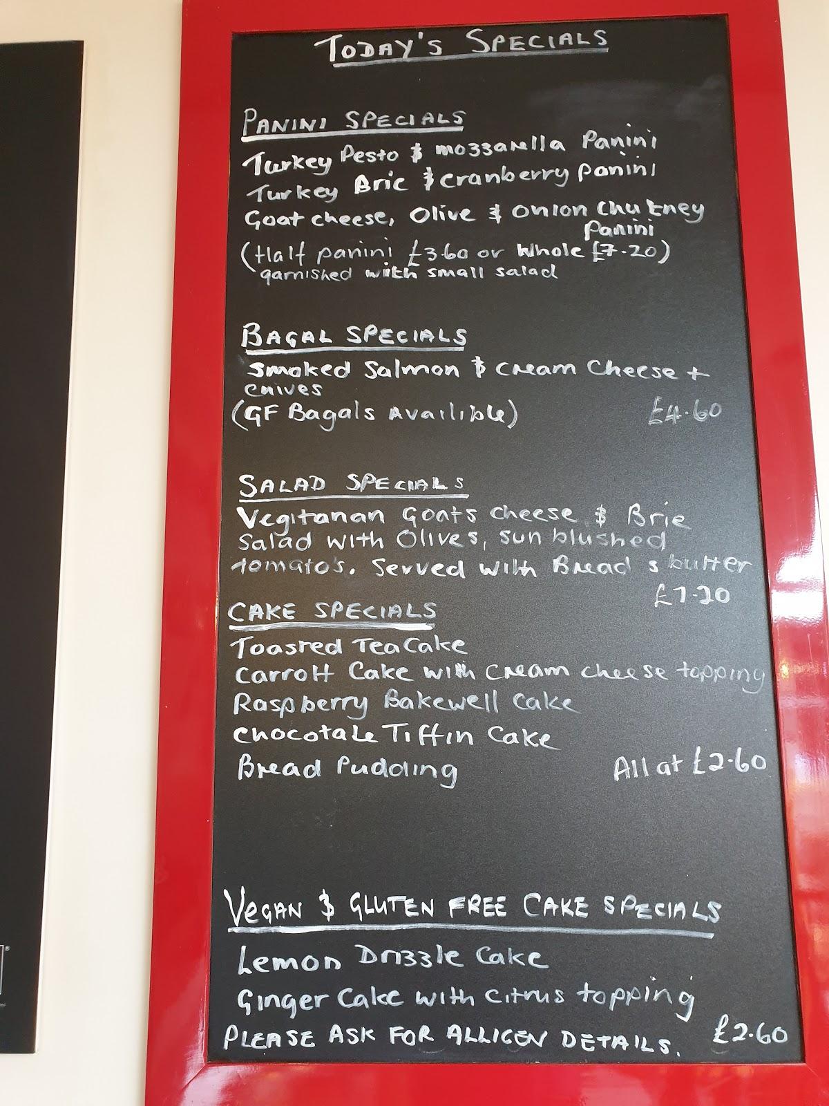 Menu at Wickham Coffeehouse cafe, Wickham