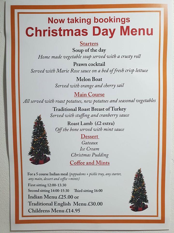 Menu at Elachi restaurant, Barnsley