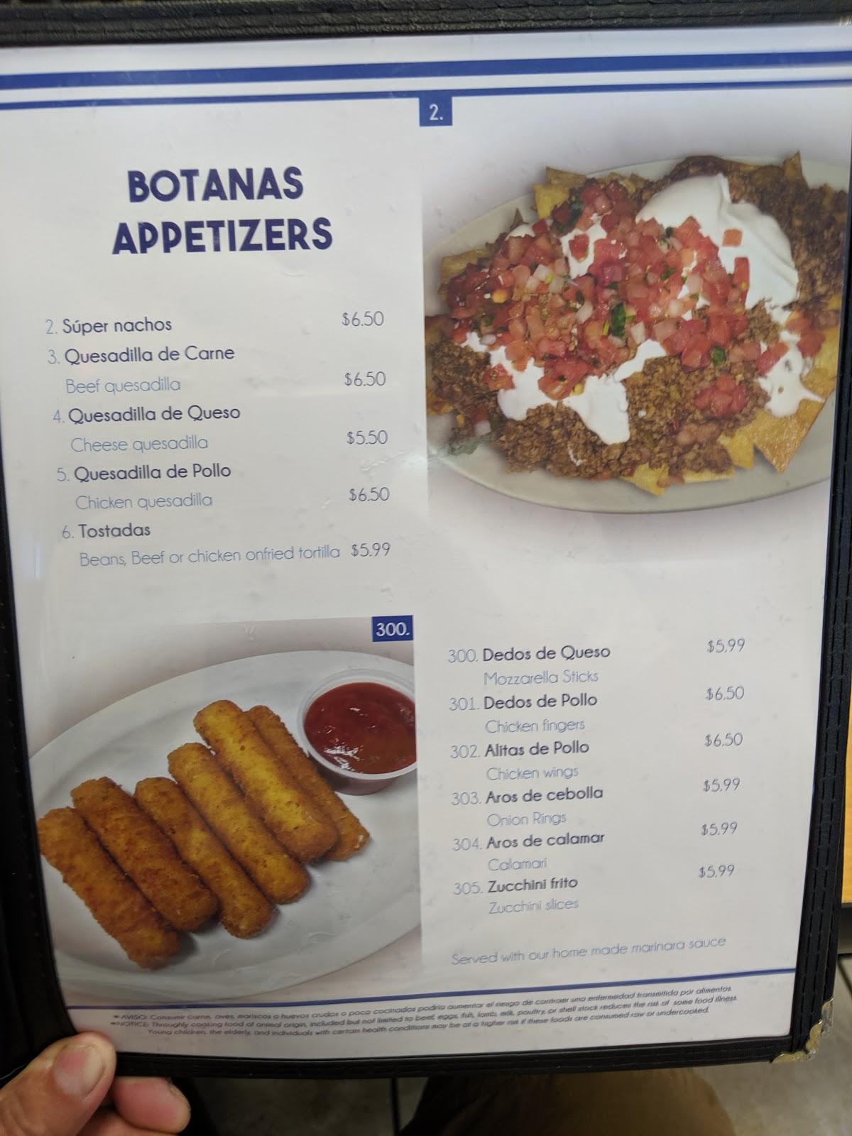 Menu at Las Pupusas Restaurant, Henderson, W Sunset Rd