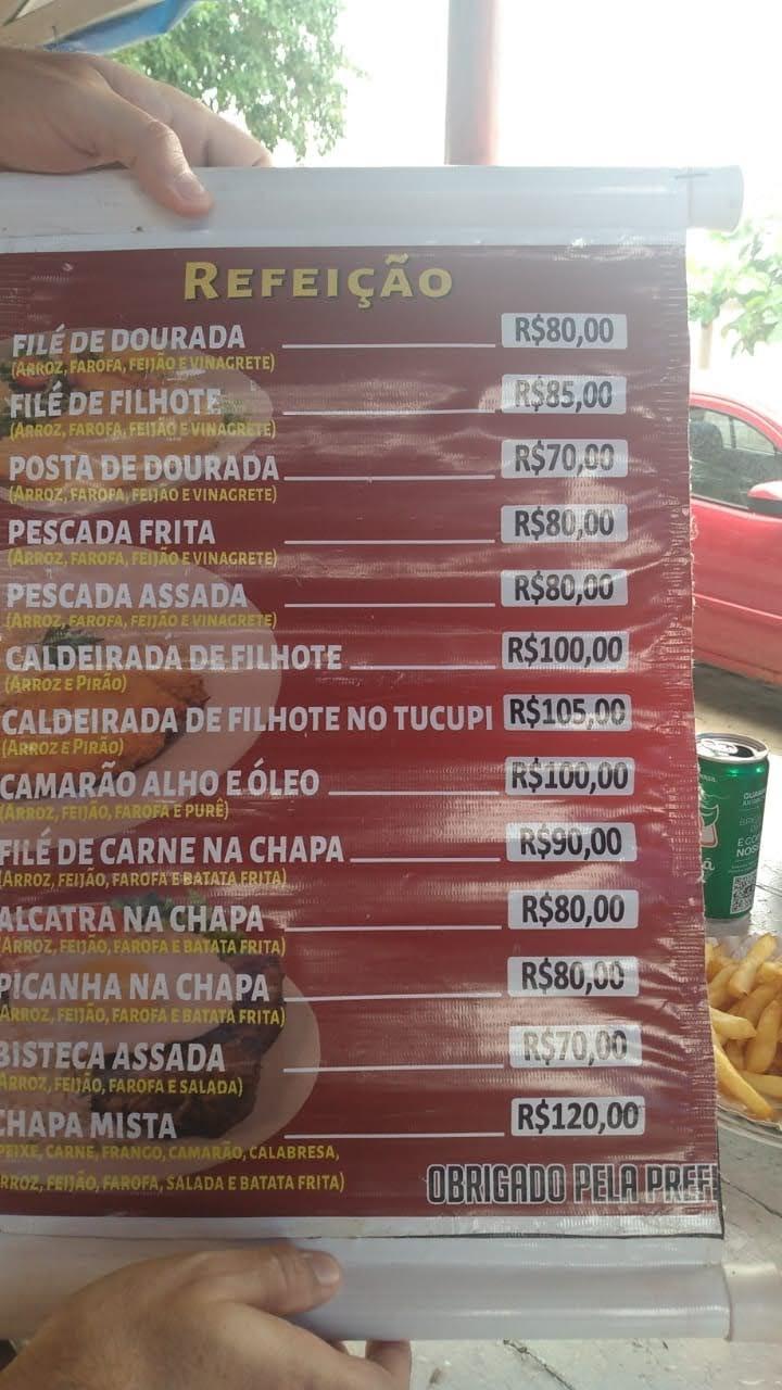 Menu em Barraca do manduca, Mosqueiro