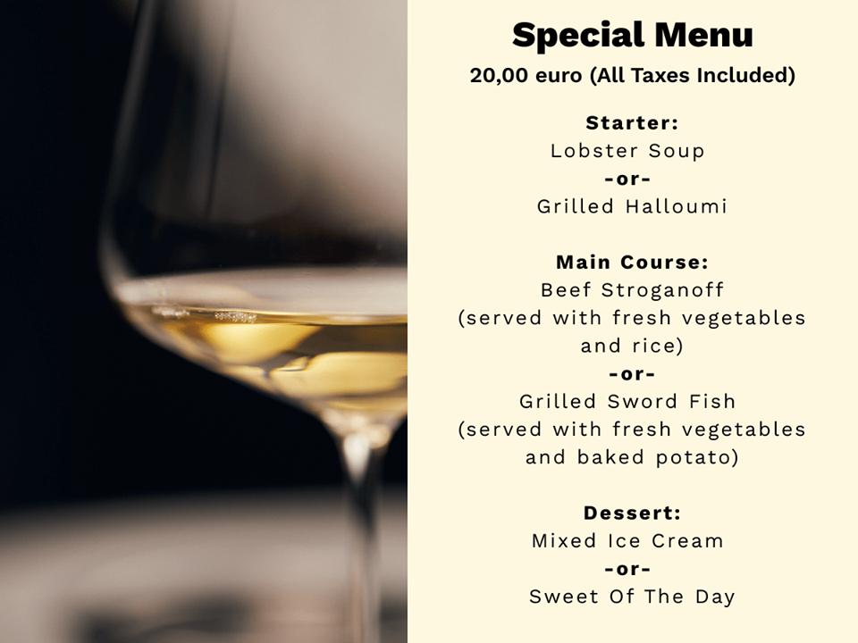 Menu at La Veranda Restaurant, Pyla, Samon