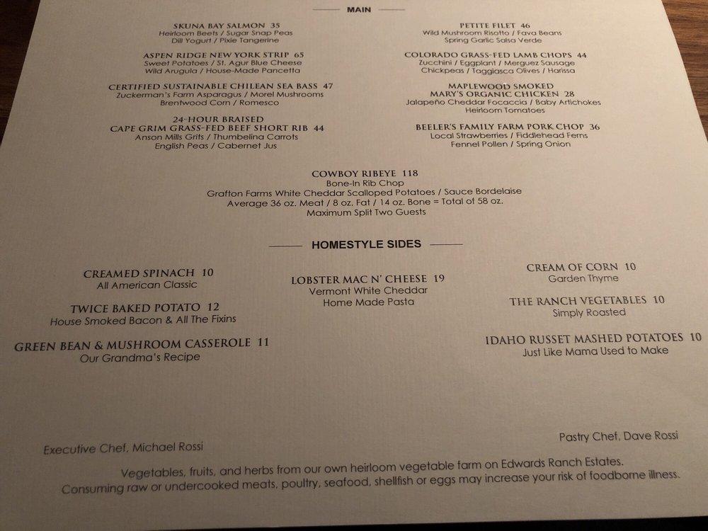 Menu at THE RANCH Restaurant, Anaheim, E Ball Rd #101A