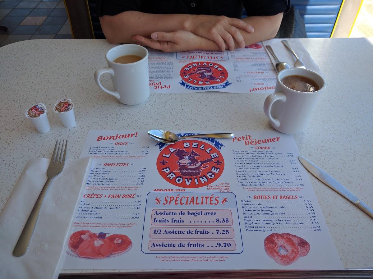 Carta de Restaurant La Belle Province, Berthierville