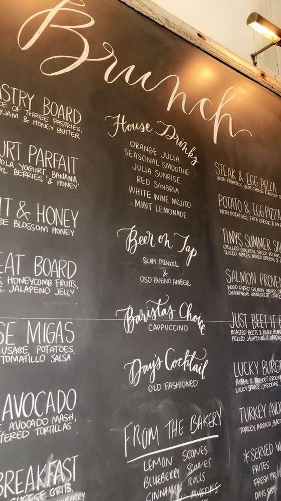 Menu at Tiny Boxwoods restaurant, Houston