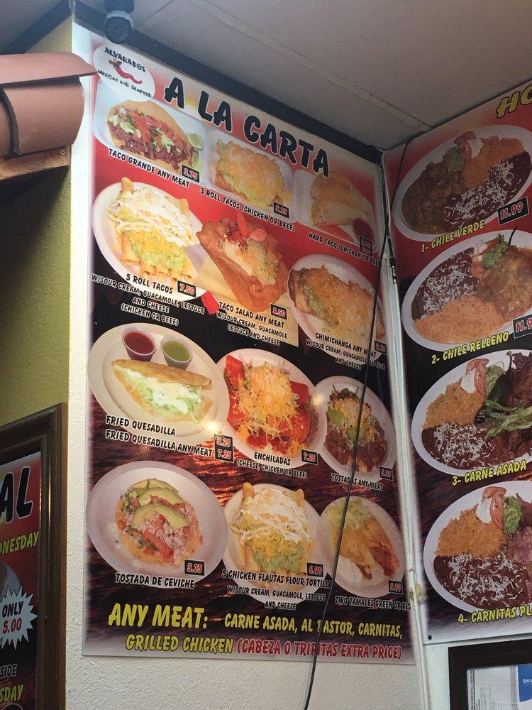 Menu at Alvarados Mexican and Seafood restaurant, Murrieta