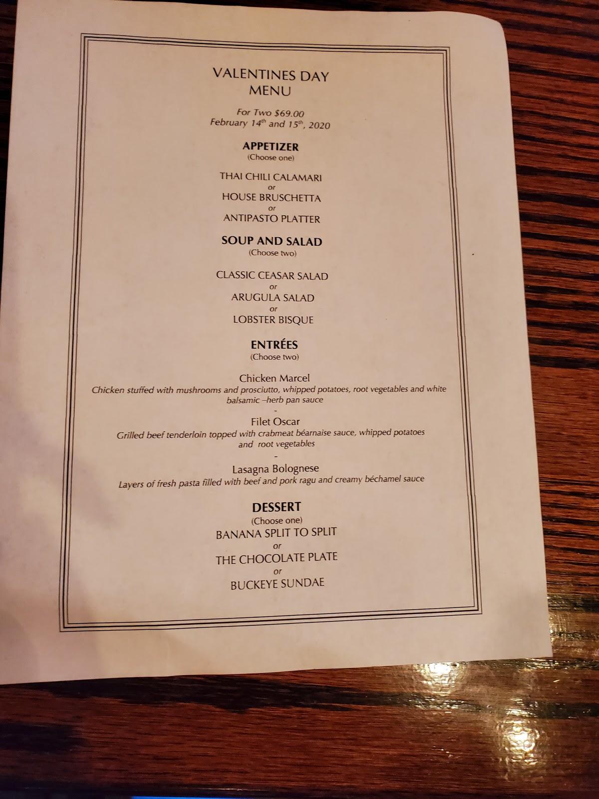 Menu at Don Tomasso's Italian Kitchen pizzeria, Upper Sandusky