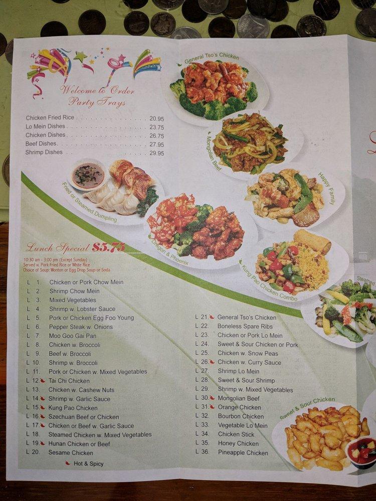 Menu at Long River restaurant, Franklin