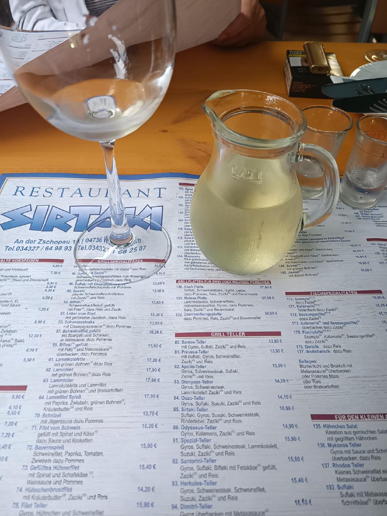 Speisekarte von SIRTAKI • Griechisches Restaurant, Waldheim