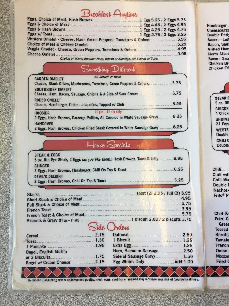 Menu at Courtesy Diner restaurant, St. Louis, Hampton Ave
