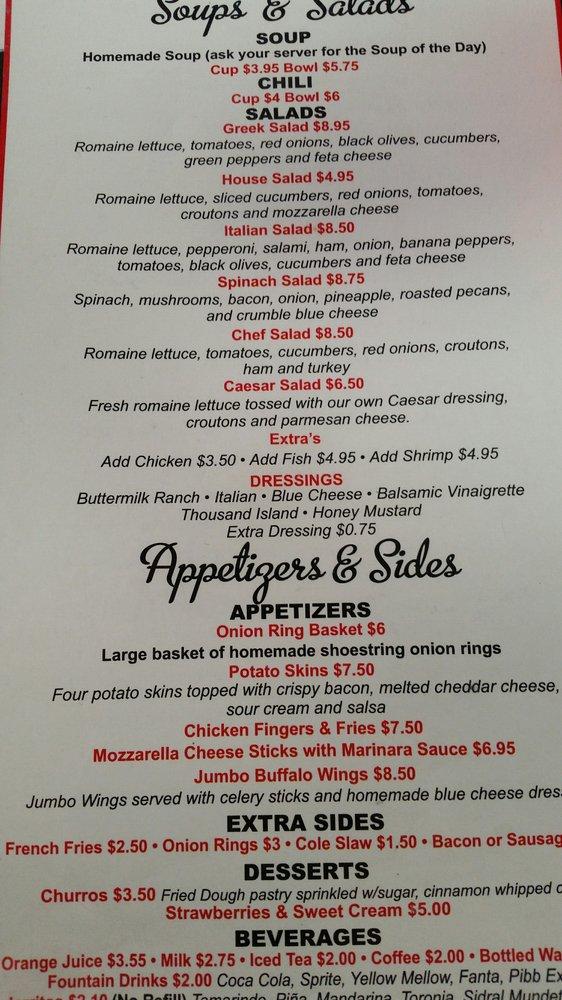 Menu at Ray's Cafe, Hilton Head Island