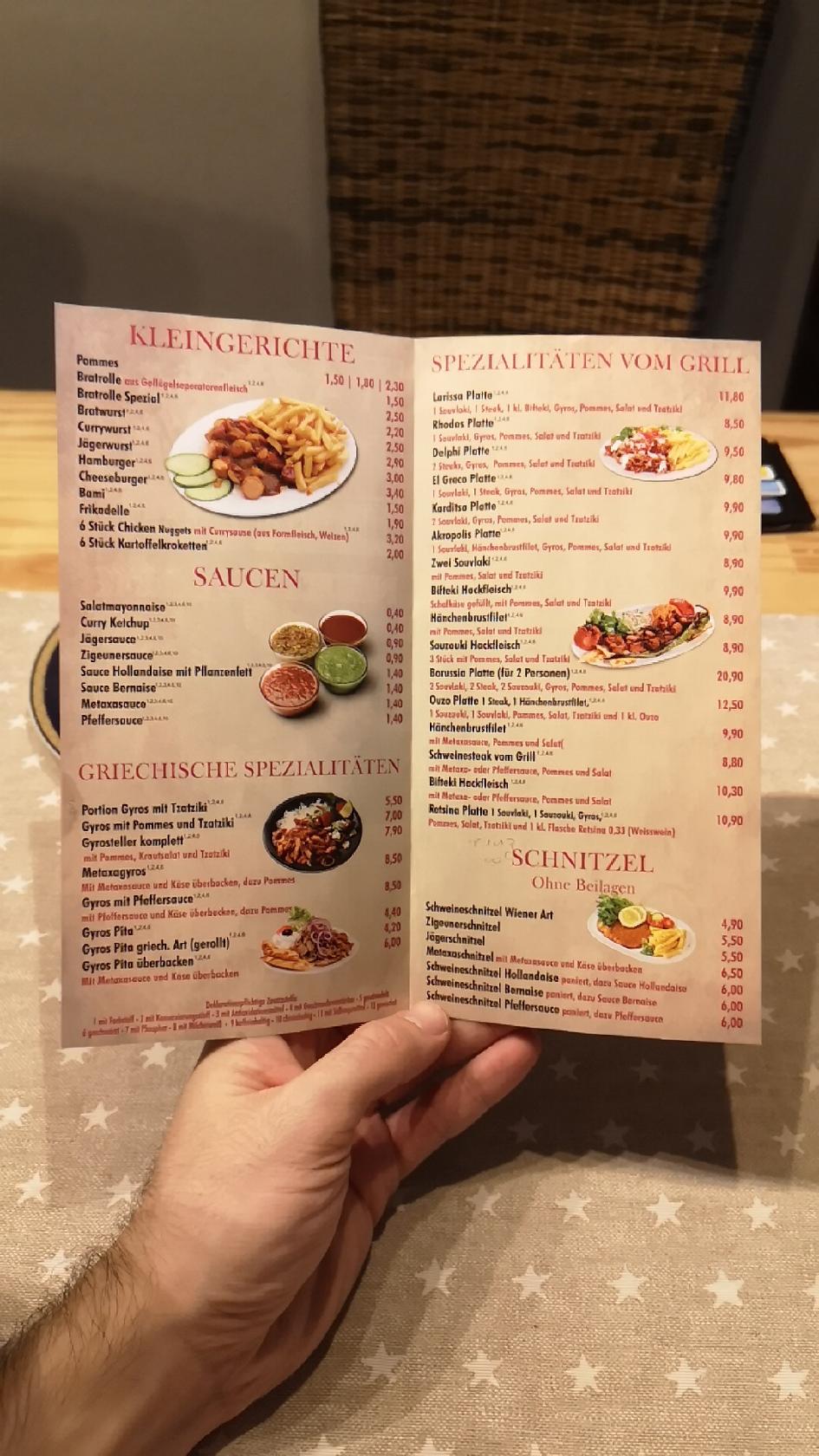Menu at El Greco Wickrath pub & bar, Mönchengladbach
