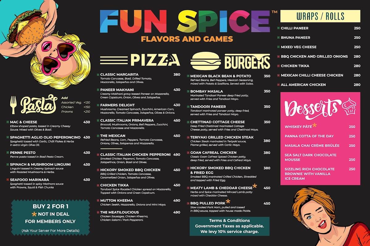 Menu at Fun Spice Restaurant, Pune