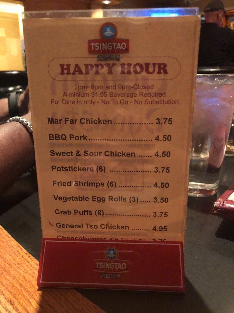 Menu at Golden Dynasty restaurant, Portland