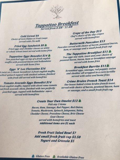 Menu at The Forest Restaurants, McDougall