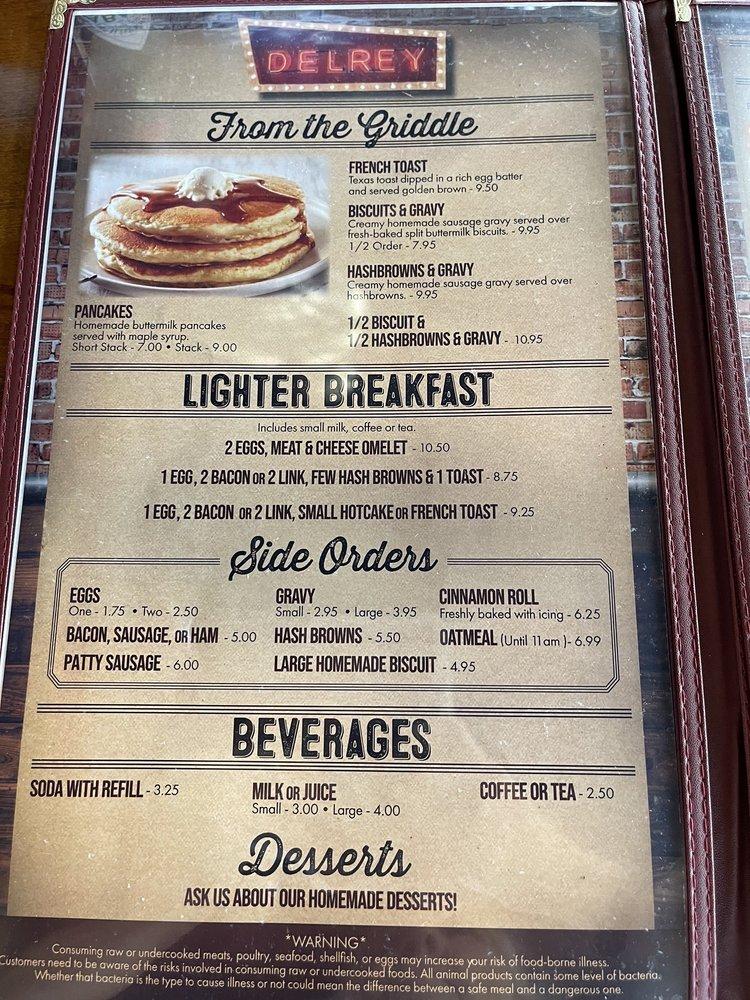 Menu at Del Rey Cafe and the Loft, Roseburg North