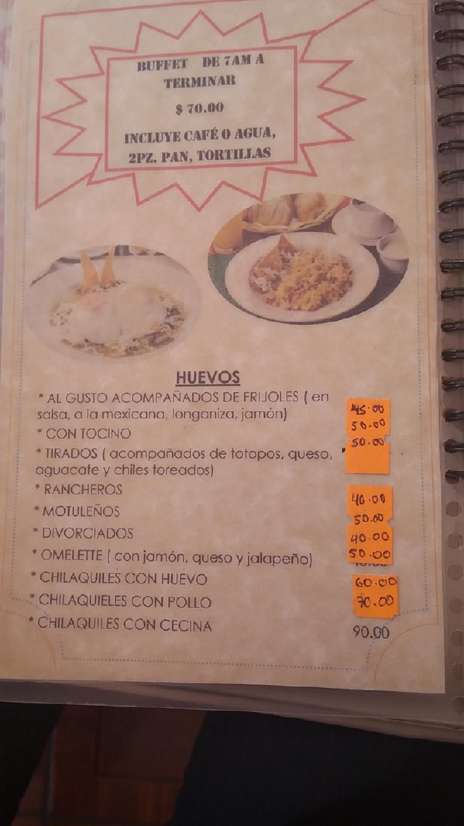 Menu at Restaurante Dulce, Totutla
