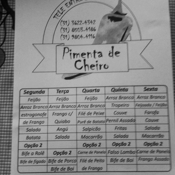 Menu at Restaurante Pimenta de Cheiro, Vespasiano, Av. Pref. Sebastião ...