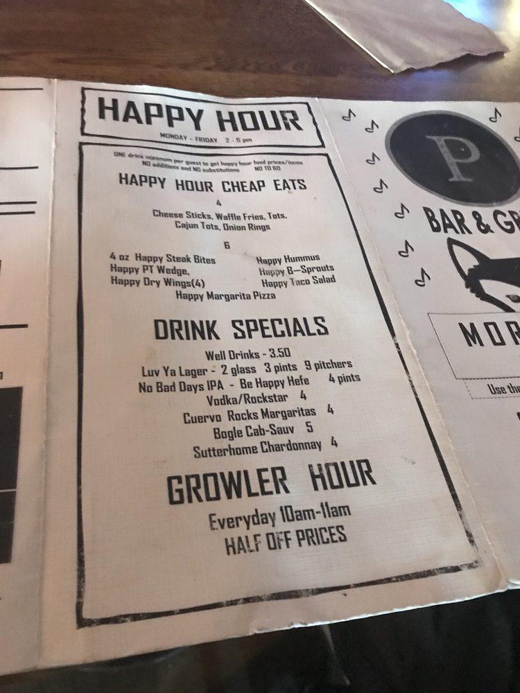 Menu at Prairie Tavern pub & bar, Brush Prairie