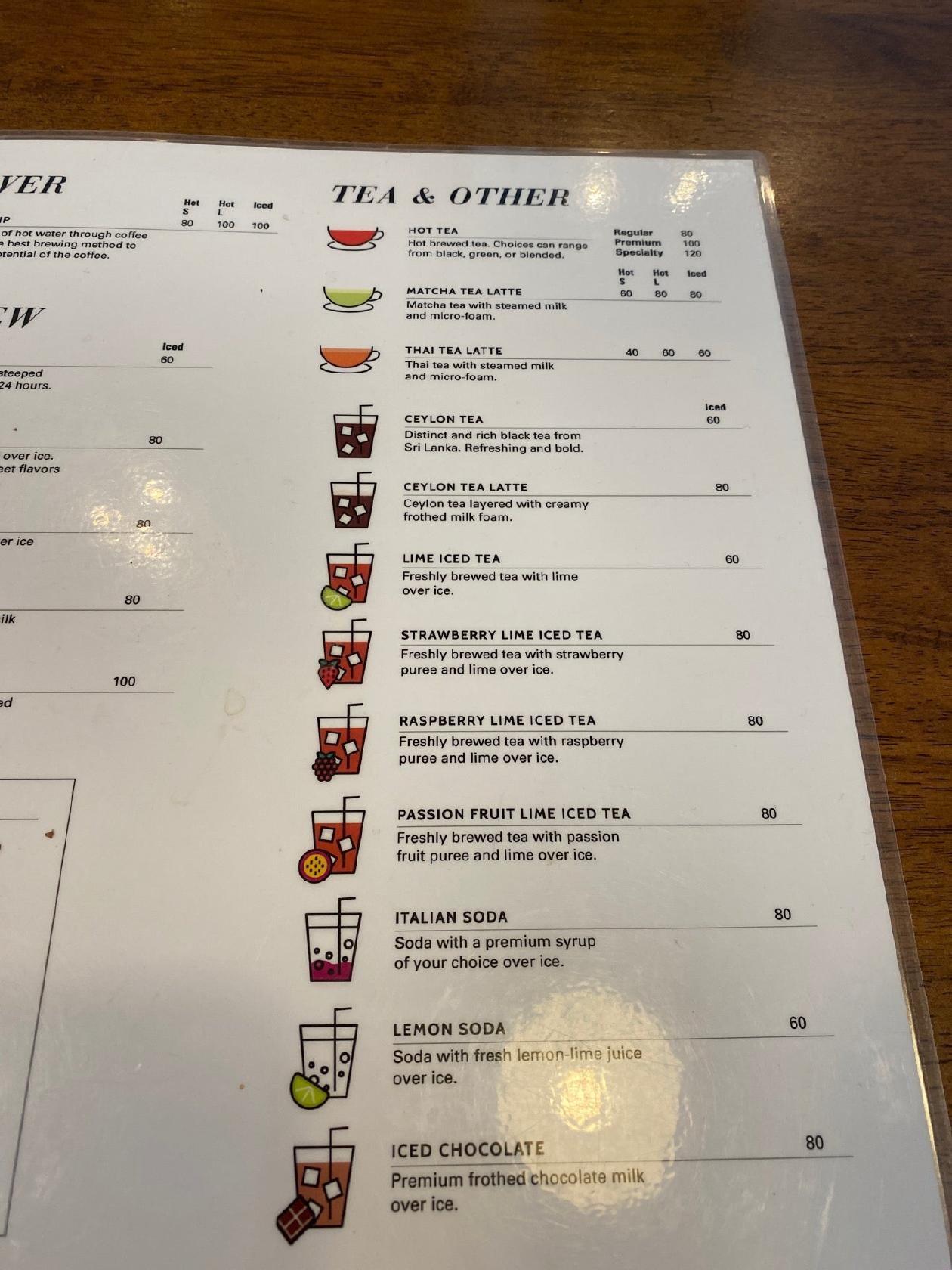 Menu at Simple Coffee, Bangkok, ICS Commercial Building 1225 The ...