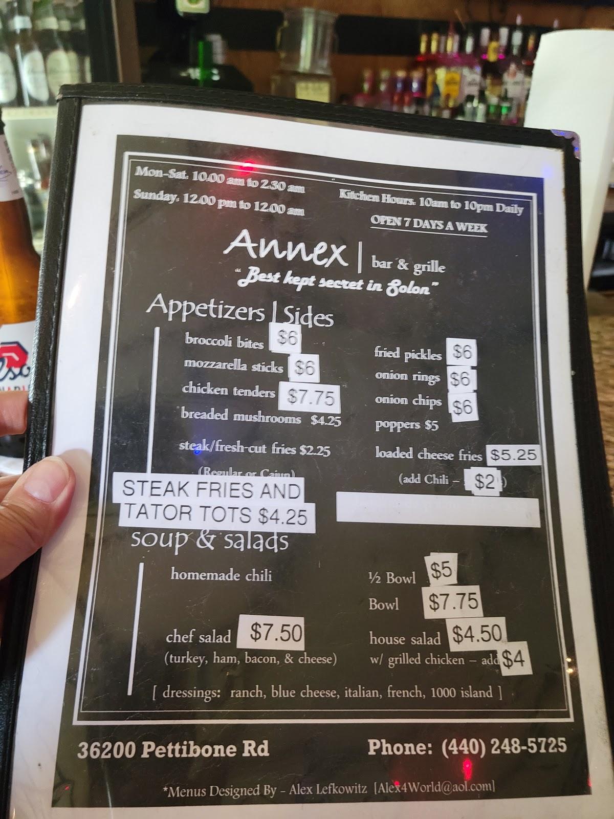 Menu at The Annex Bar & Grille, Solon
