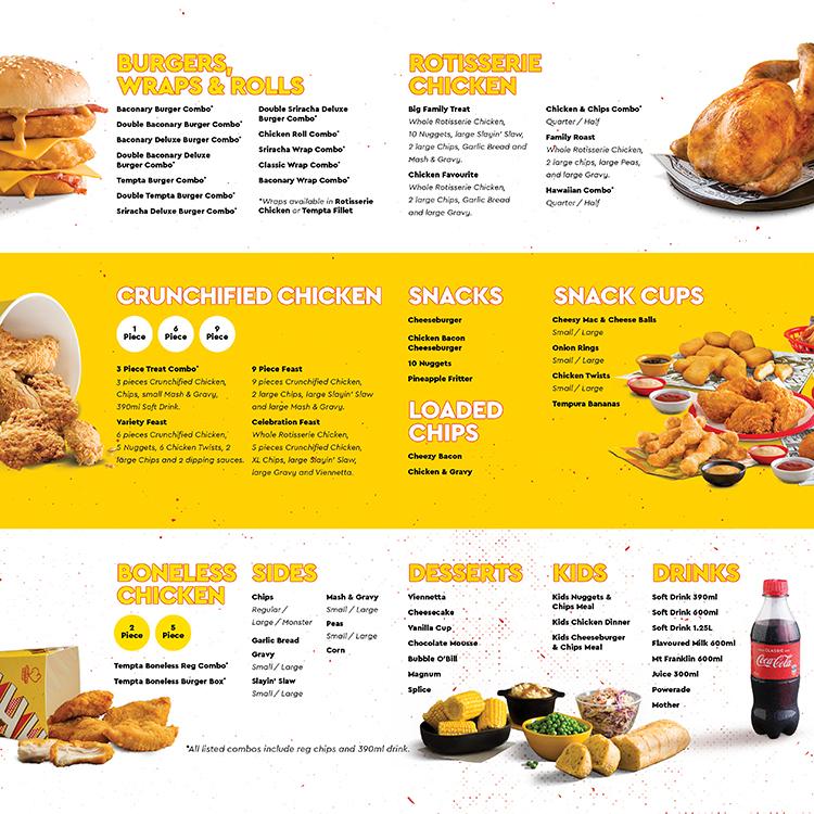 Menu at Chicken Treat fast food, Broome