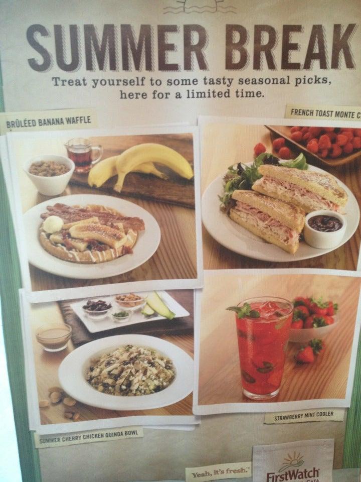 Menu at First Watch cafe, Bradenton, Cortez Rd W