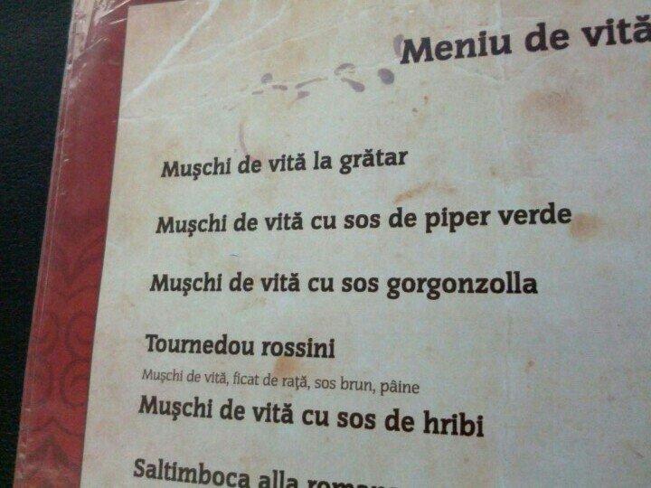 Menu at Restaurant Central, Pașcani