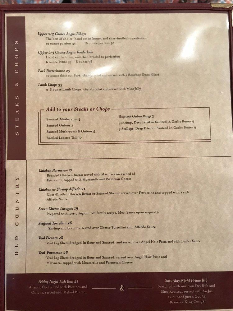 Menu at Tally Ho Supper Club, USA, WI-77
