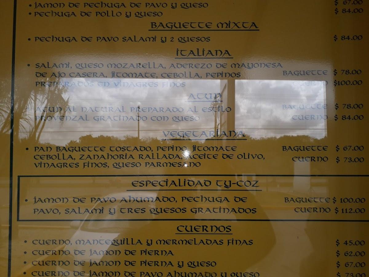 Carta de comida rápida Ty-coz Express (Kabah), Cancún, Av. Rodrigo ...