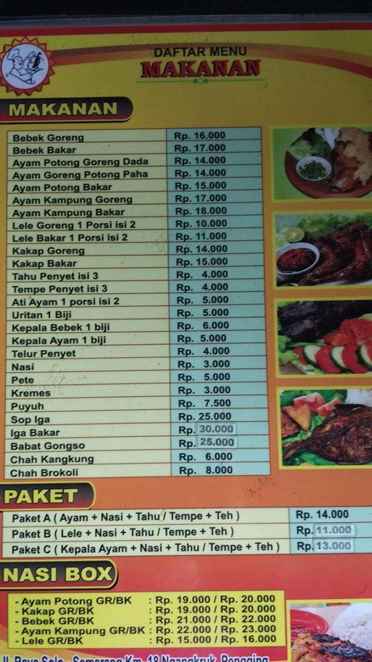 Menu at Resto Mbak Apri 2 restaurant, Kertonatan
