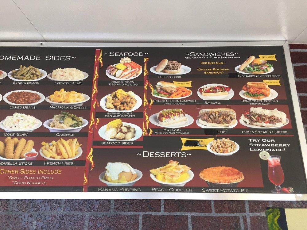 Menu at Big Daddy's Barbeque, Winter Haven, 1st St N
