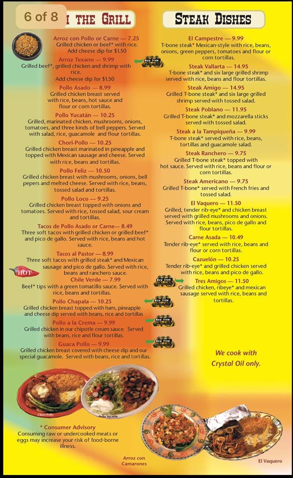 Menu at El Campestre restaurant, Chilhowie, E Lee Hwy