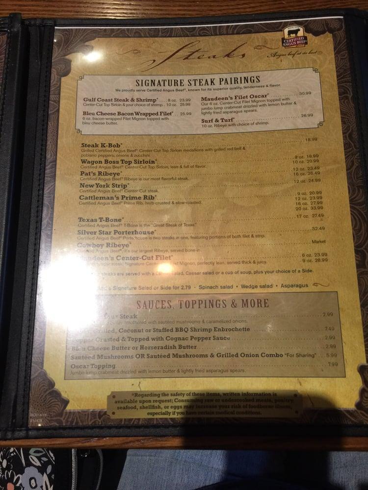 Menu at Saltgrass Steak House steakhouse, McKinney