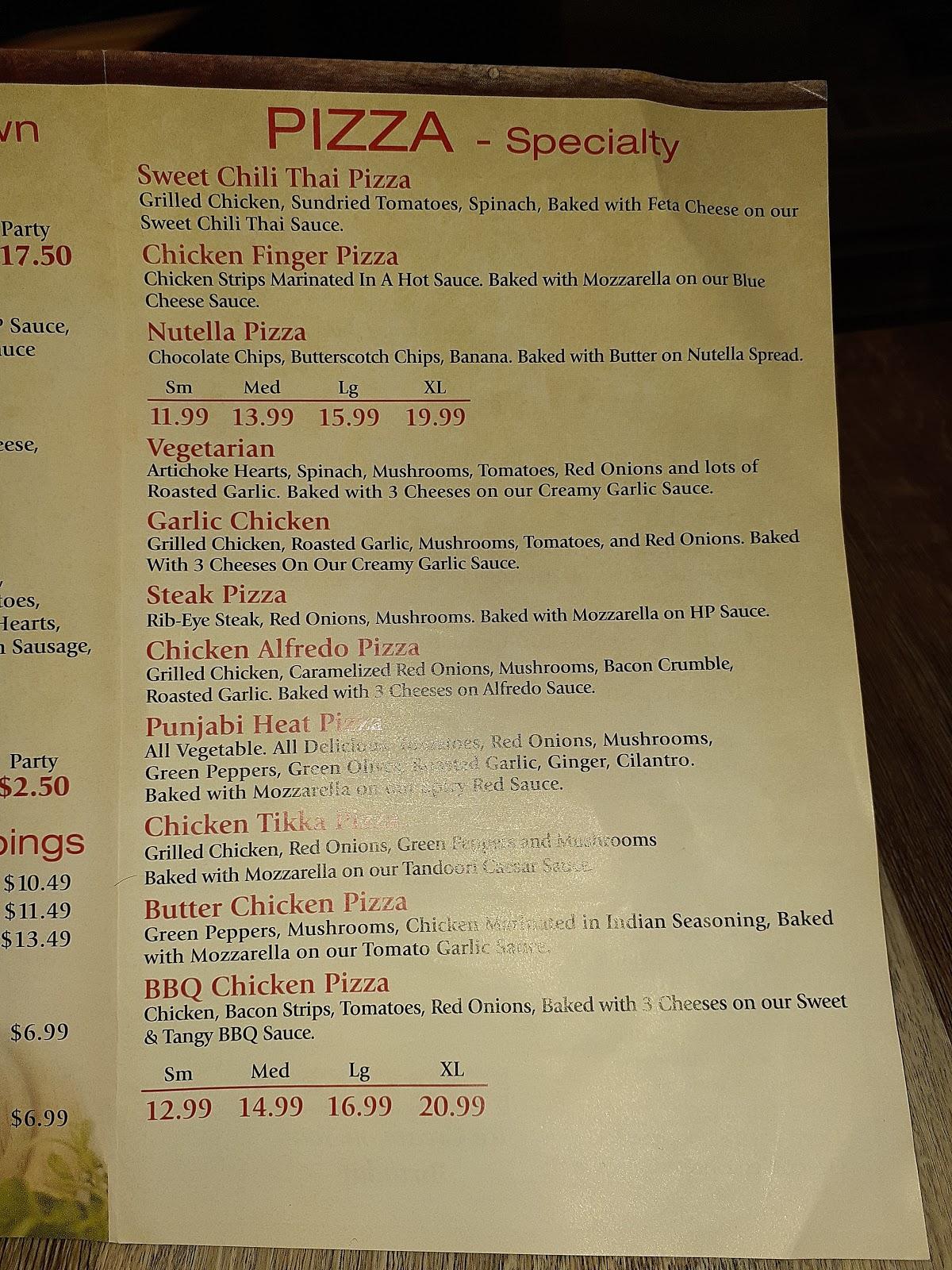 Menu at Wingz N Thingz Pizza pizzeria, Niagara Falls, Ferry St