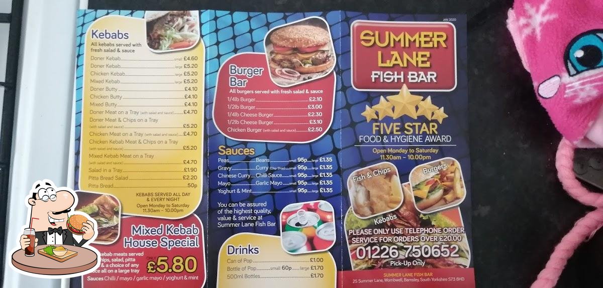 Summer Lane Fish Bar, 25 Summer Ln in Barnsley - Restaurant menu and ...