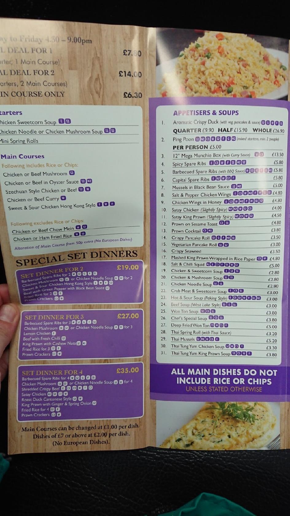 Menu at Golden Kitchen fast food, Glasgow, 230 Ayr Rd