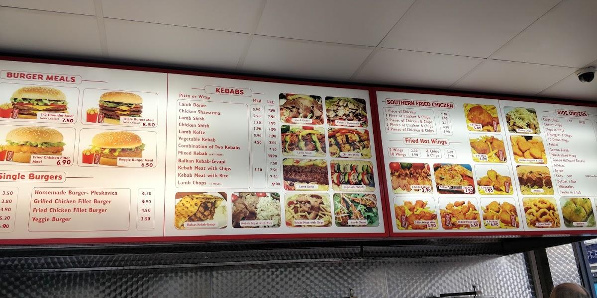 Menu at Surbiton Chargrill Take Away fast food, Surbiton, 86 Victoria Rd