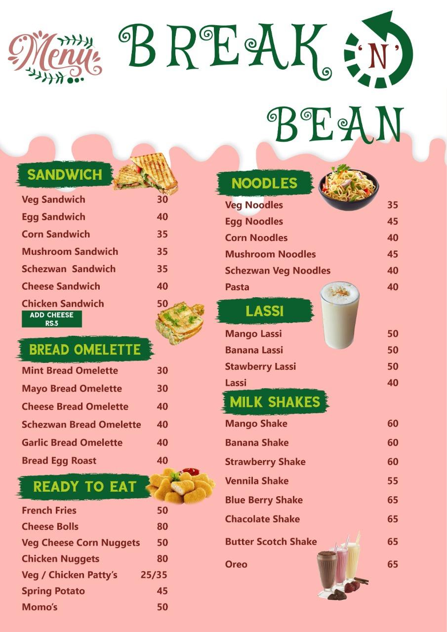 Menu at BREAK N BEAN, Chennai