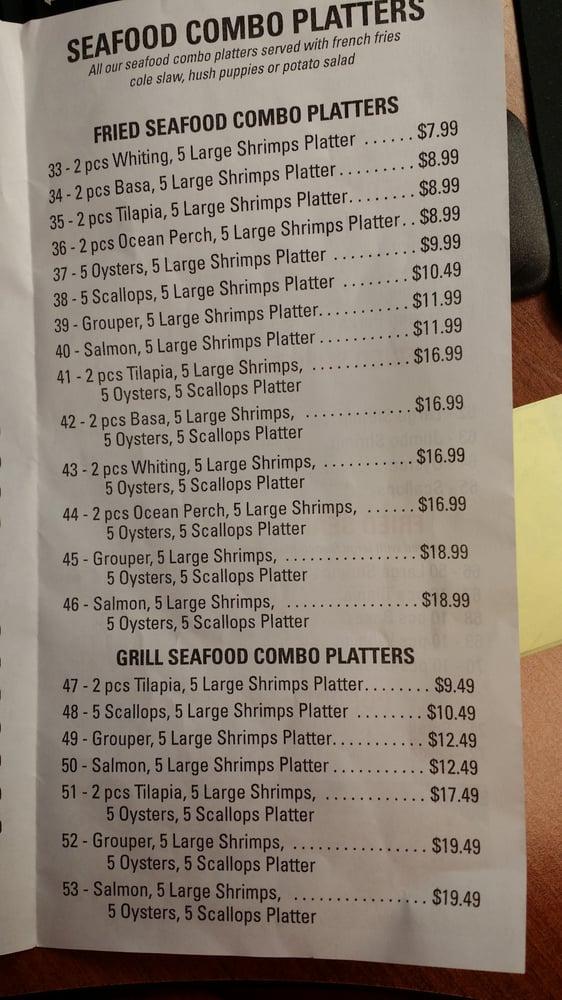 Menu at Austell Seafood Market restaurant, Marietta