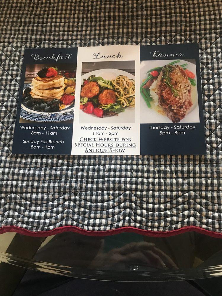 Menu at Blue Willow Cafe, Burton