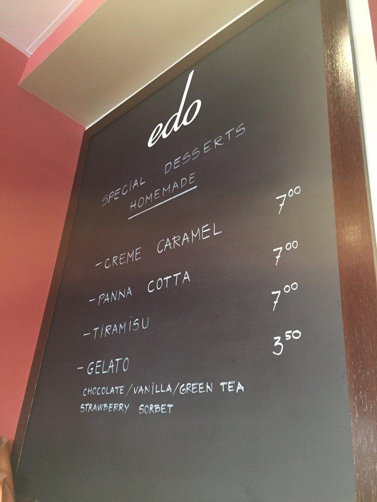 Menu at Edo cafe, Beverly Hills