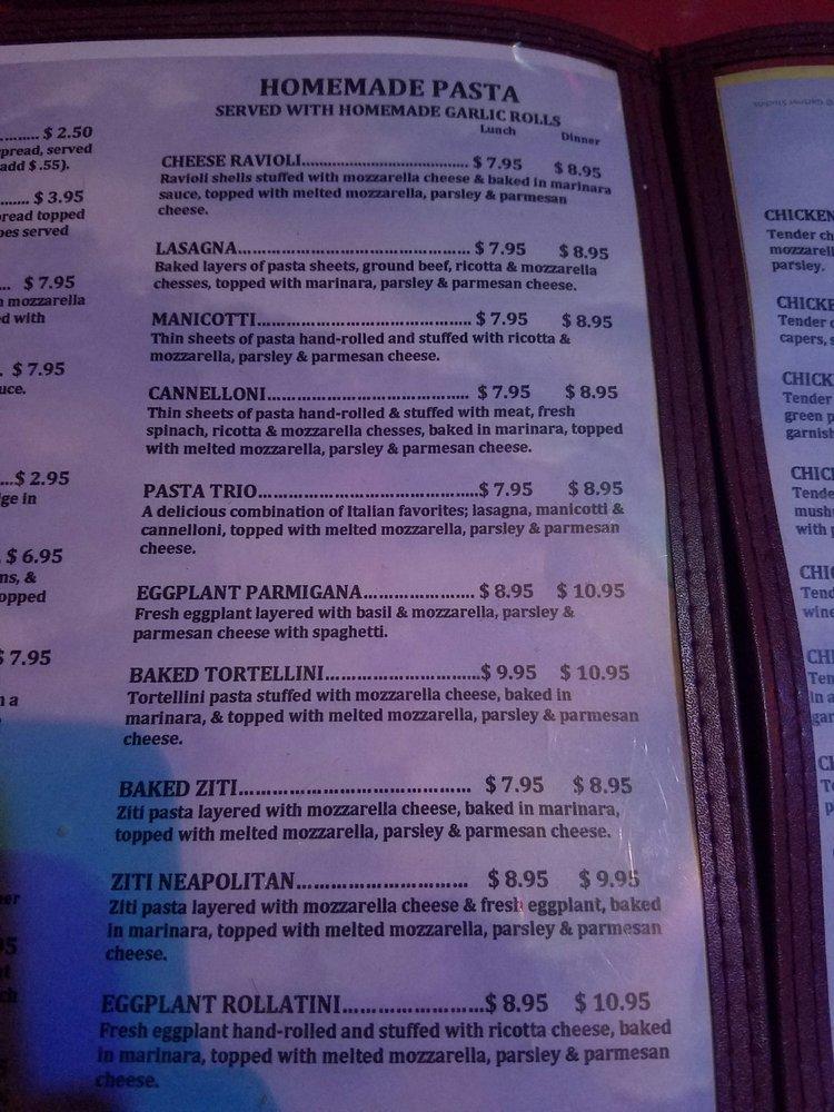 Menu at Prespa's Italian Restaurant 1, Arlington, W Arkansas Ln
