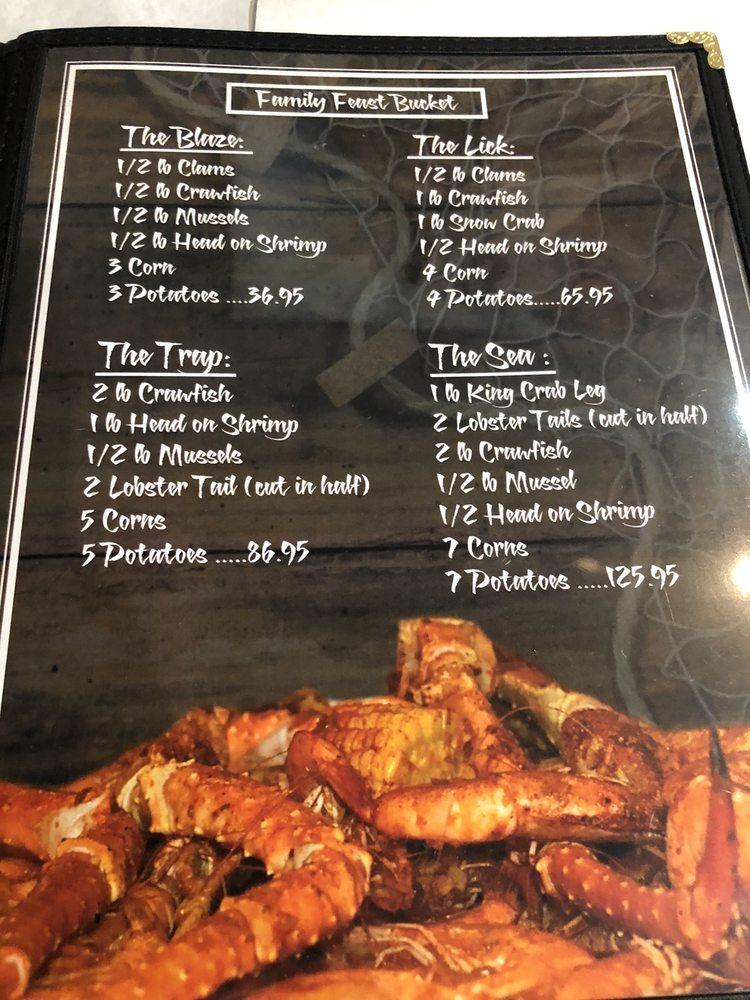 Menu at Blazin' Cajun Restaurant, Stockton
