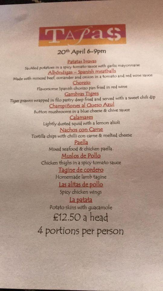 Menu at Dog Inn & Davenport Arms pub & bar, Worfield