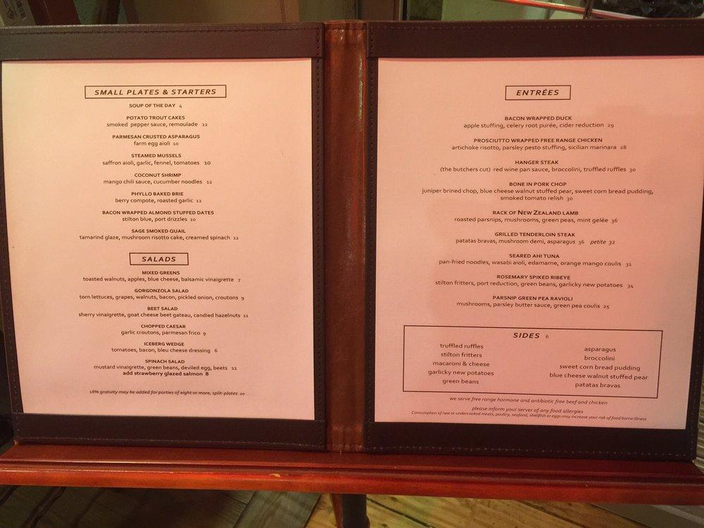 Menu at Painted Pony Restaurant, St. George
